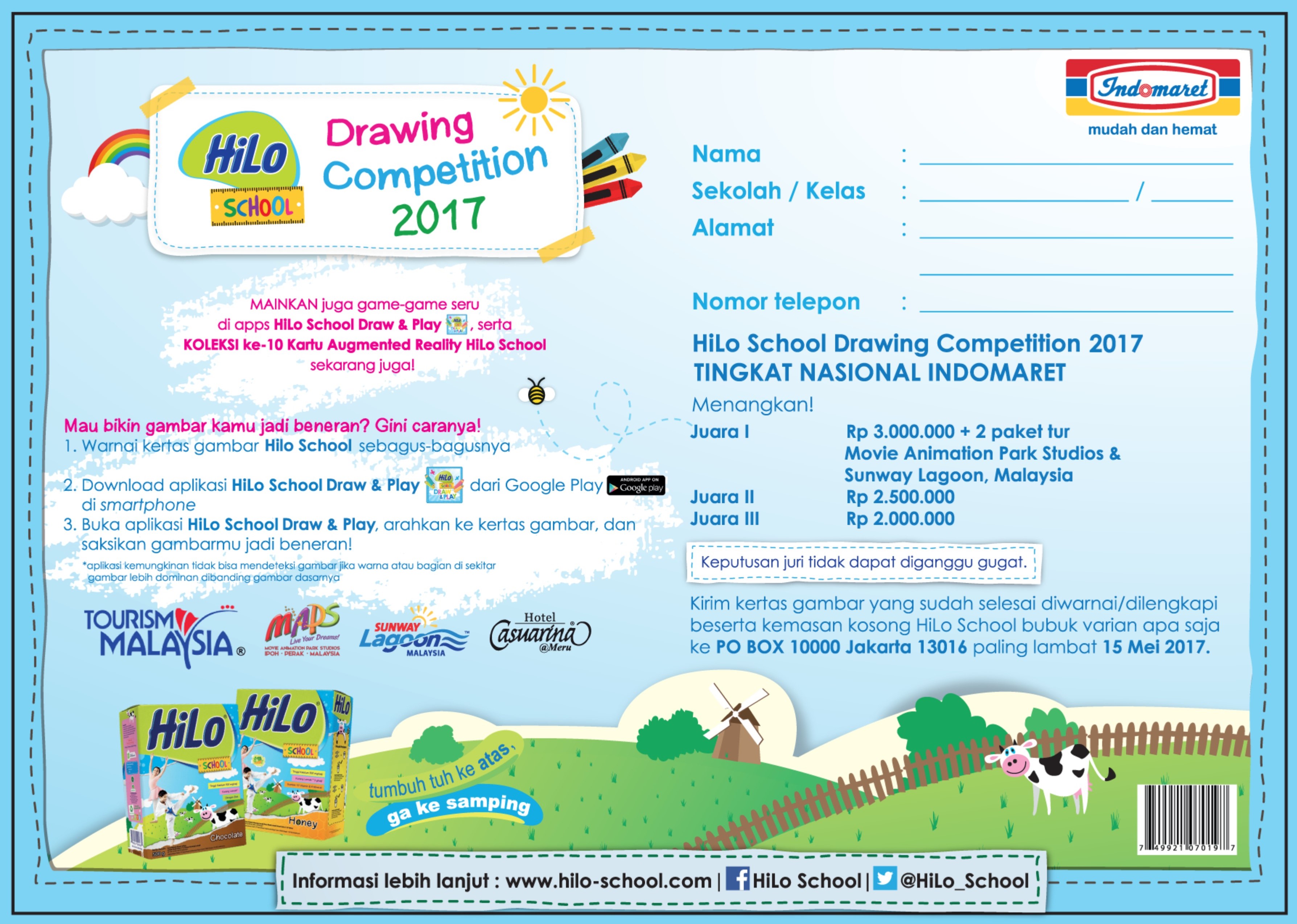 HiLo School Drawing Competition 2017 bersama Indomaret - HiLo School